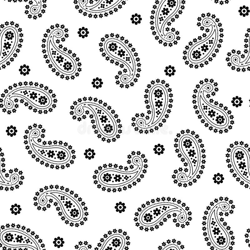 Cute and Simple Paisley Seamless Pattern, Stock Vector - Illustration ...