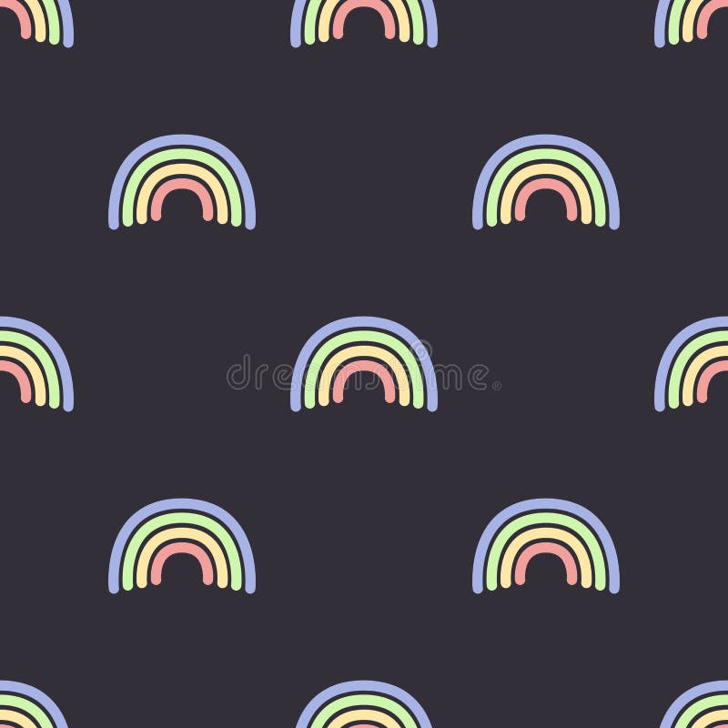 Cute Simple Rainbow Pattern Stock Vector - Illustration of pattern ...