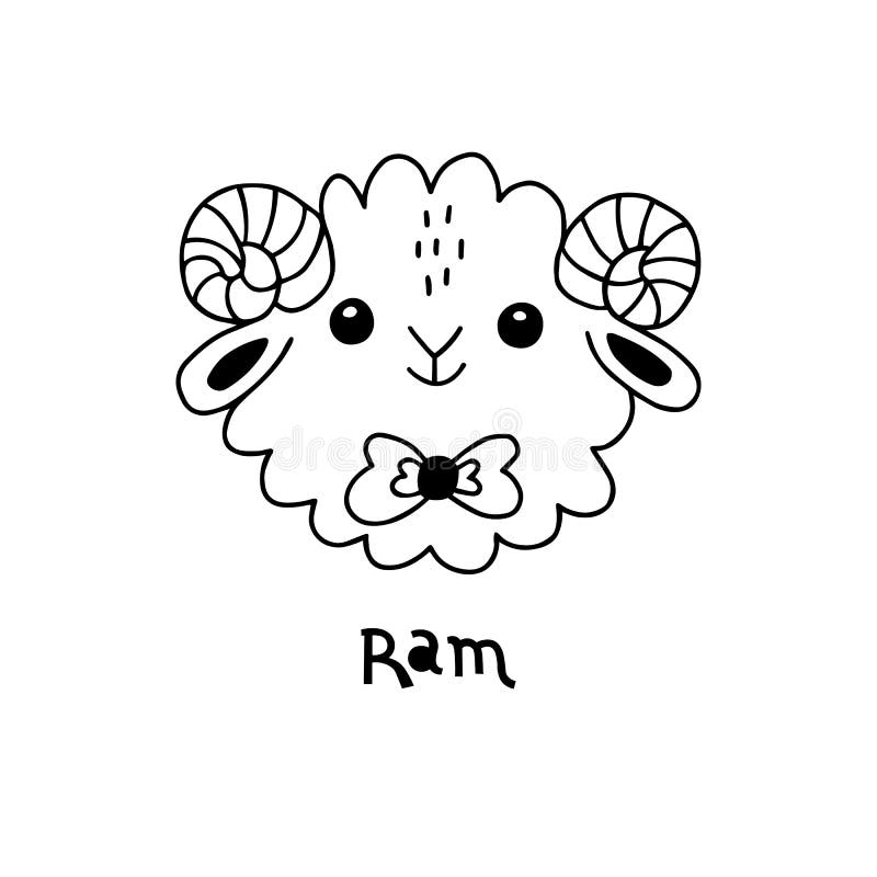 Cute Ram Drawing