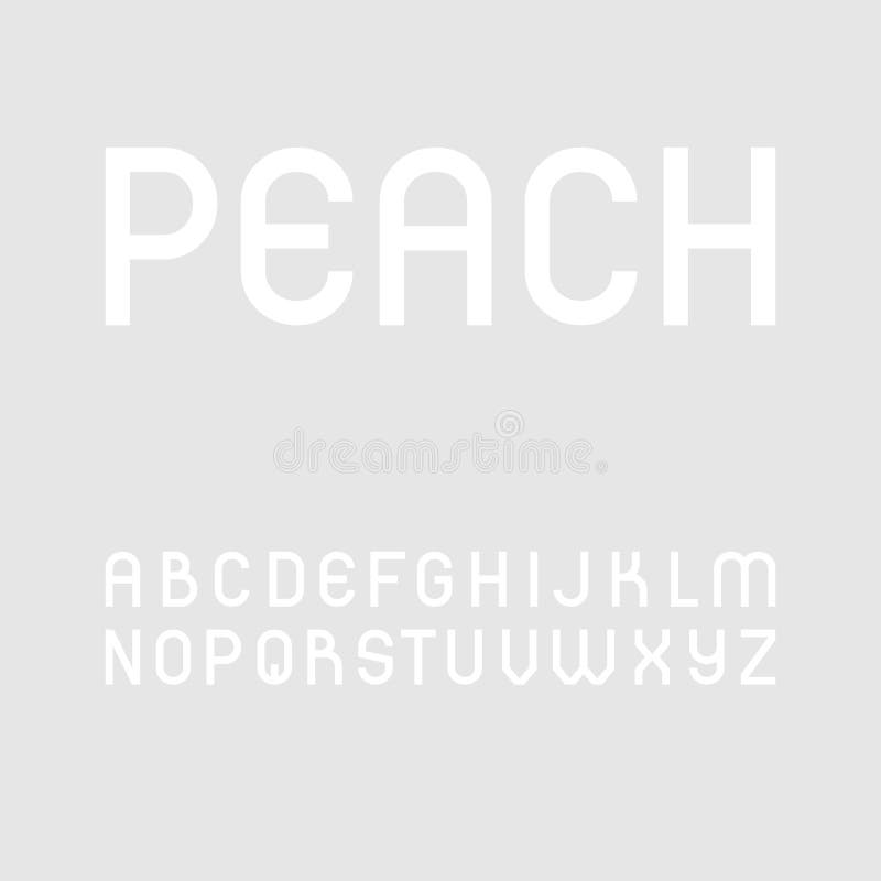 Cute and Simple Sans Serif Font Stock Vector - Illustration of latin ...