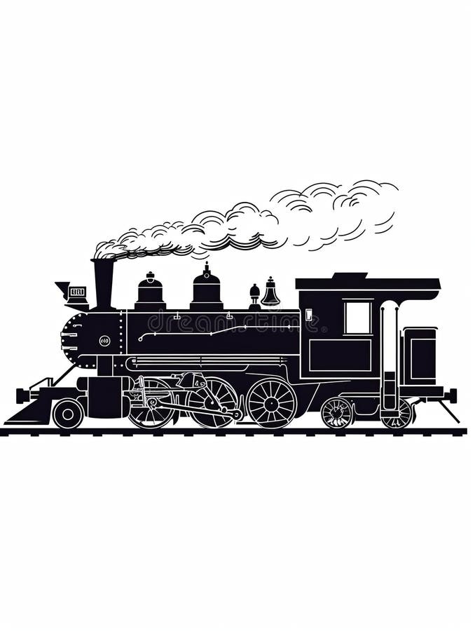 Cute Simple Steam Train. Child Poster Wall Art Stock Illustration ...
