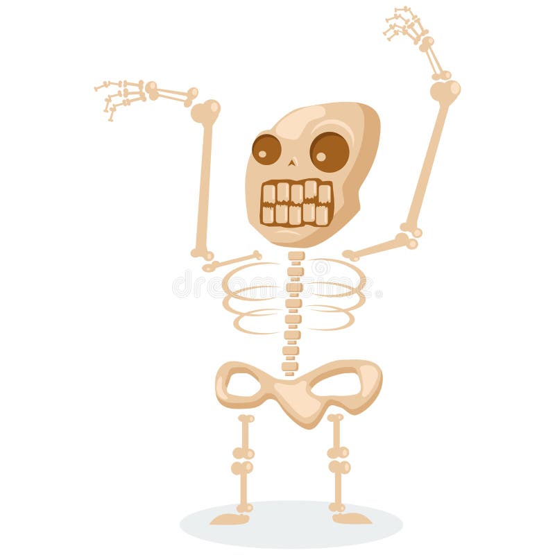 Skeleton Vector Illustration Isolated Stock Vector - Illustration of ...