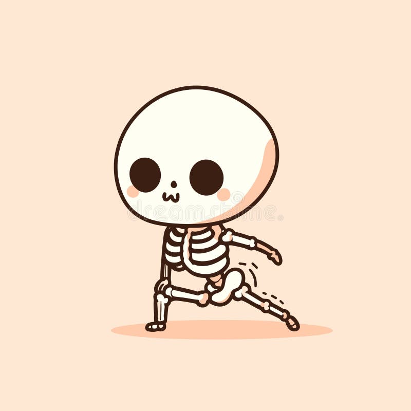 Cute Skeleton Dancing, Cartoon Mascot Character, Skeleton Icon ...
