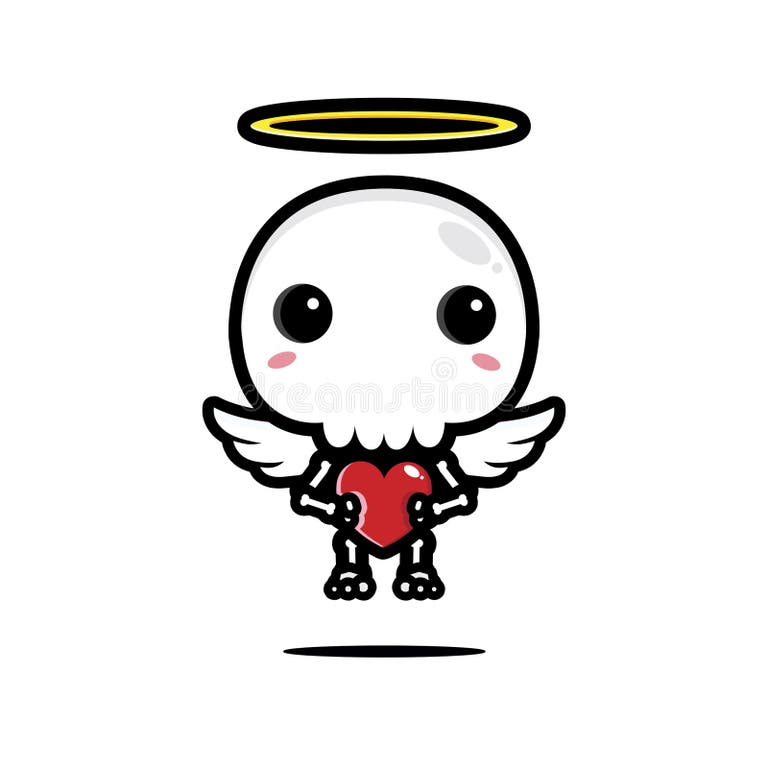 Vector of Cute Skull Cupid Skeleton Character Stock Vector ...