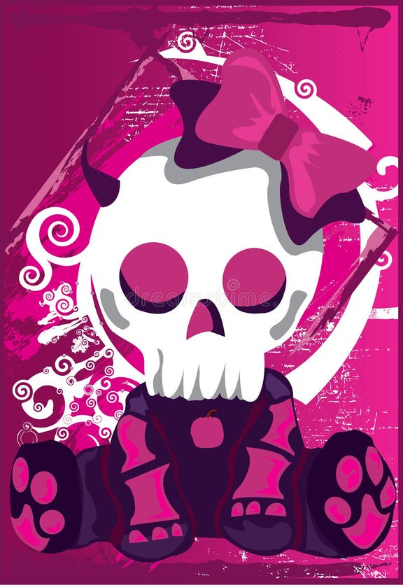Cute Skull Girl stock vector. Illustration of spooky, fall - 3175131