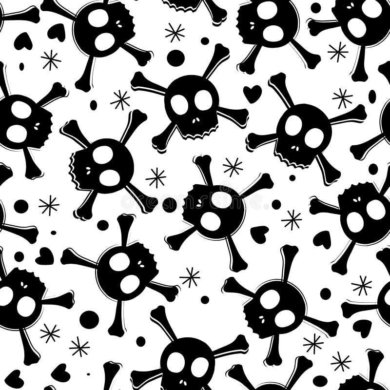 Cute skull pattern stock illustration. Illustration of dotted - 55003614