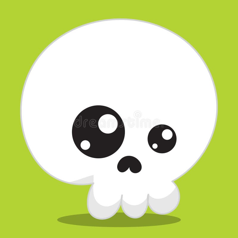 CUTE SKULL SHOCK 06 vektor illustrationer. Illustration av skalle ...