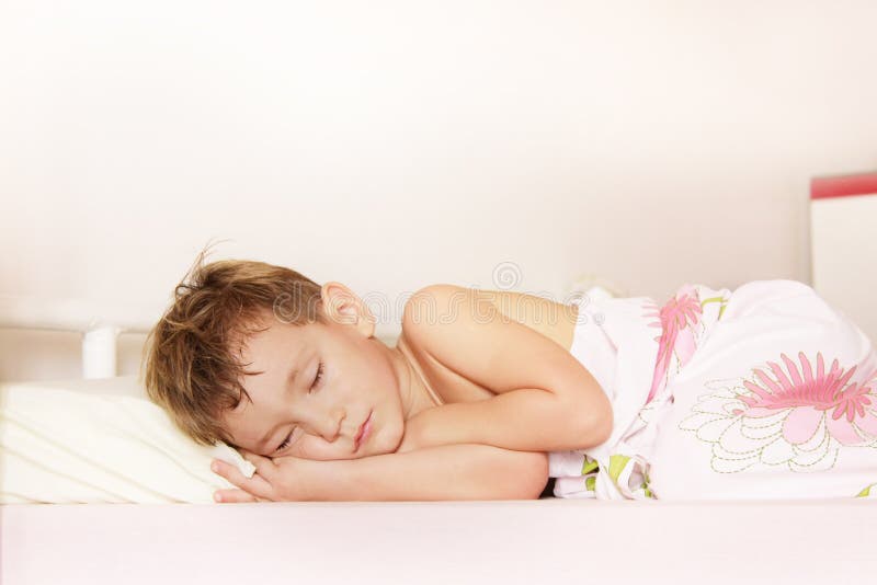 Cute sleeping boy stock photo. Image of silense, bedding - 17882994