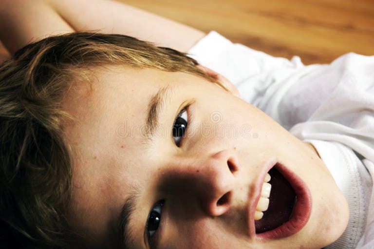 Cute sleepy boy stock image. Image of exhausted, childhood - 5704449