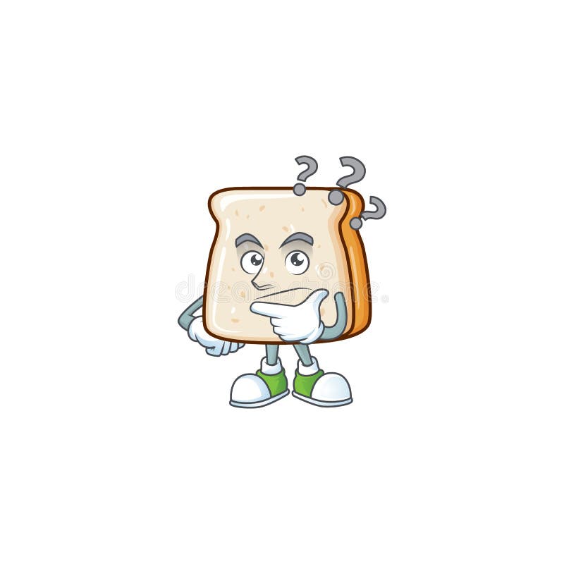 Cute Slice of Bread Cartoon Character Using a Microphone Stock Vector ...