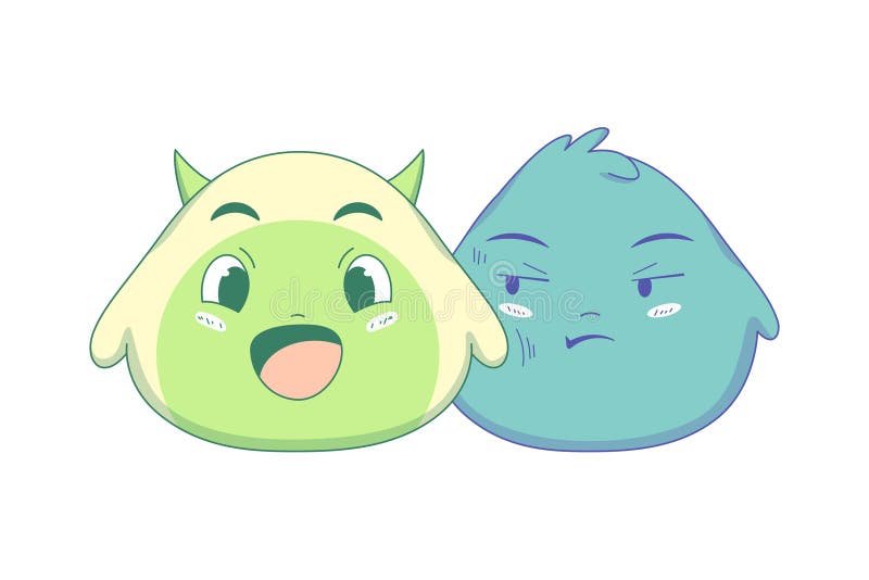 Cute Slime Character Design Illustration Stock Vector - Illustration of ...