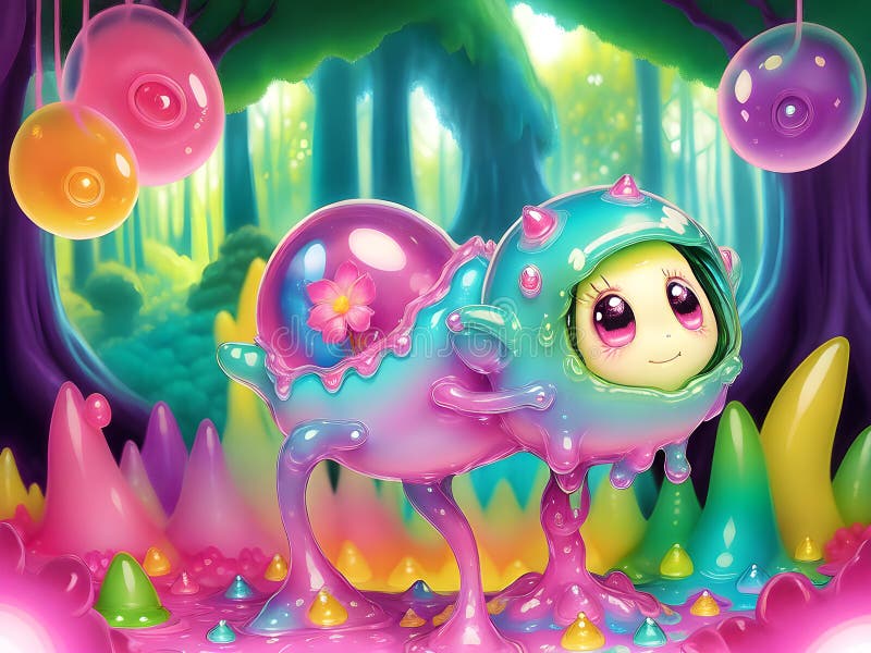 Cute Slime Creatures Stock Illustrations – 361 Cute Slime Creatures ...