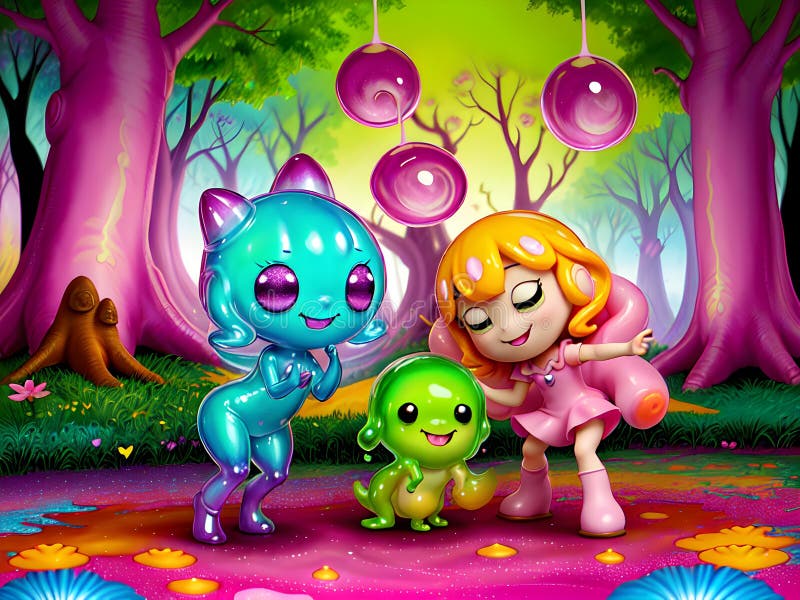 Cute Slime Creatures Stock Illustrations – 328 Cute Slime Creatures ...