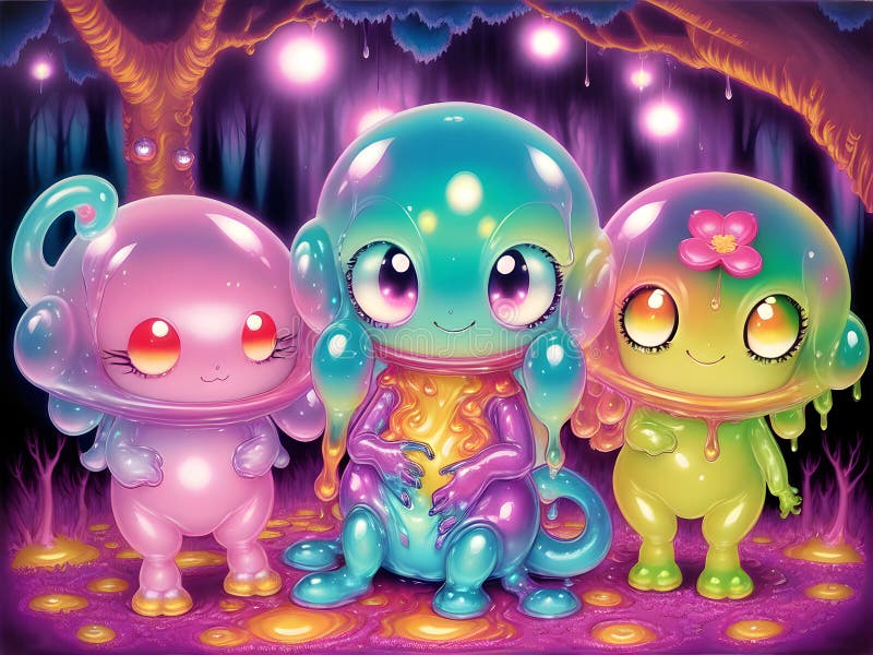 Cute Slime Creatures Stock Illustrations – 328 Cute Slime Creatures ...
