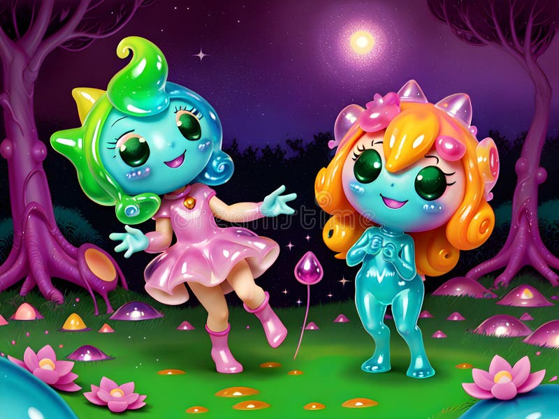 Cute Slime Creatures Stock Illustrations – 328 Cute Slime Creatures ...