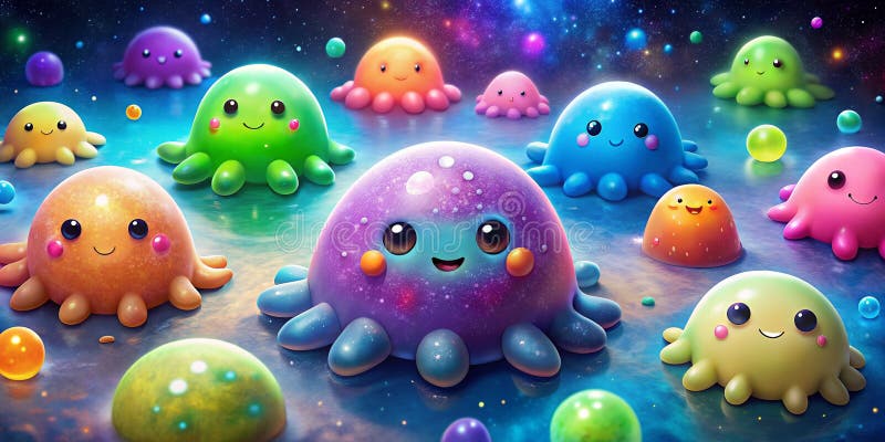 Cute Slime Creatures Stock Illustrations – 345 Cute Slime Creatures ...