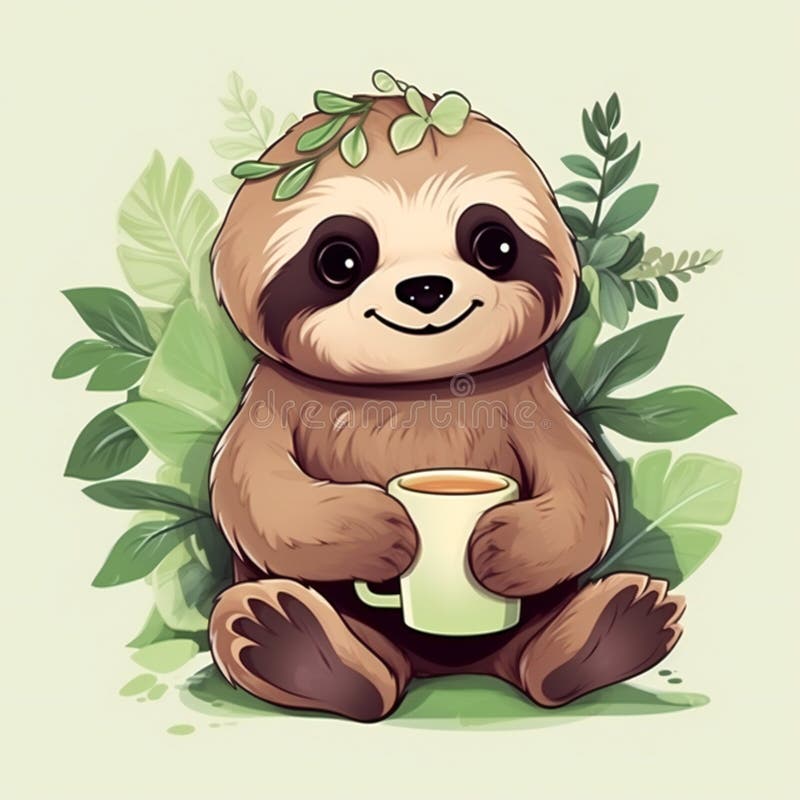 Relaxed Sloth Stock Illustrations – 155 Relaxed Sloth Stock ...