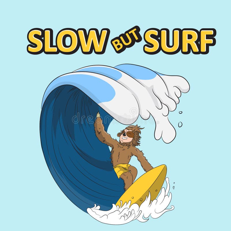Sloth Surfs Stock Illustrations – 4 Sloth Surfs Stock Illustrations ...