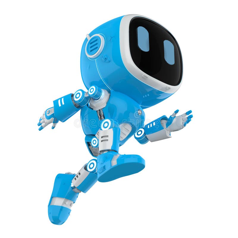 Cute and Small Artificial Intelligence Assistant Robot with Empty Note ...