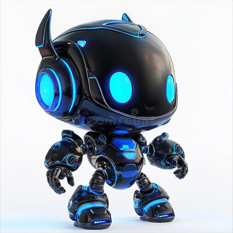 A Cute and Small Artificial Intelligence Personal Assistant Robot Walks ...