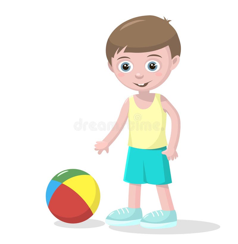 Kid Plays Ball Stock Illustrations – 346 Kid Plays Ball Stock ...