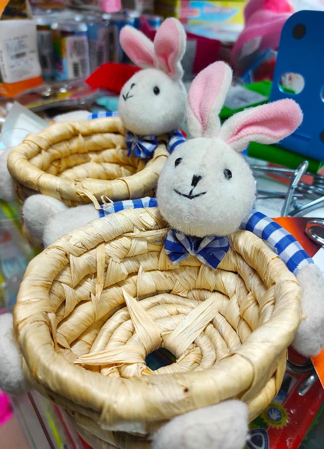 Cute Small Bunny Basket , Kids Baskets, Esters Basket, Stock Image ...