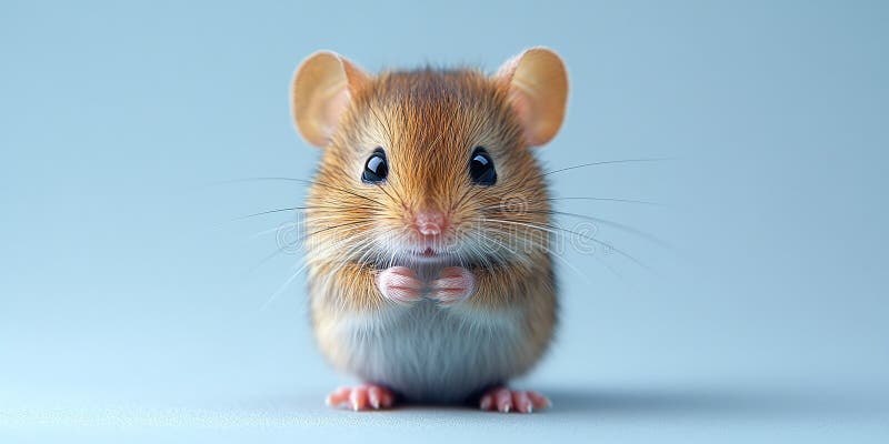 Cute Small Mouse Posing Adorably in a Studio Setting with Soft Lighting ...