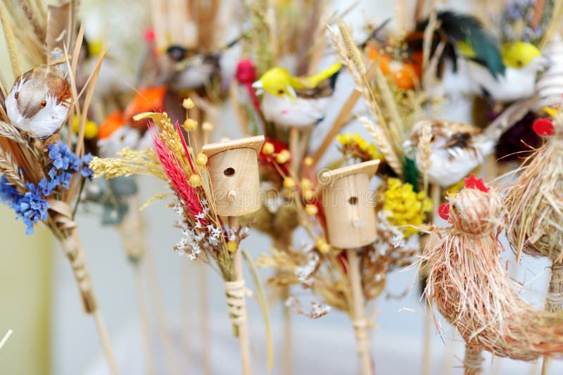 Cute Small Nesting Boxes Sold on Spring Market in Vilnius Stock Image ...