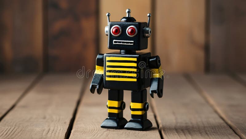 A Cute, Small, Yellow Astronaut Robot with a Simplistic Face and ...