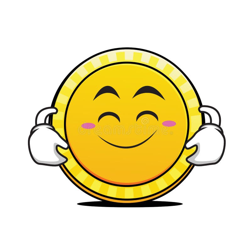 Cute Smile Moon Face Character Stock Vector - Illustration of kissing ...