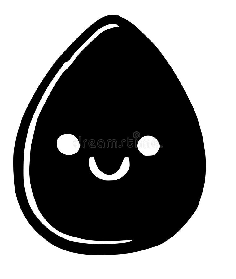 Cute Smile Face with Drop, Icon of a Happy Face Stock Illustration ...