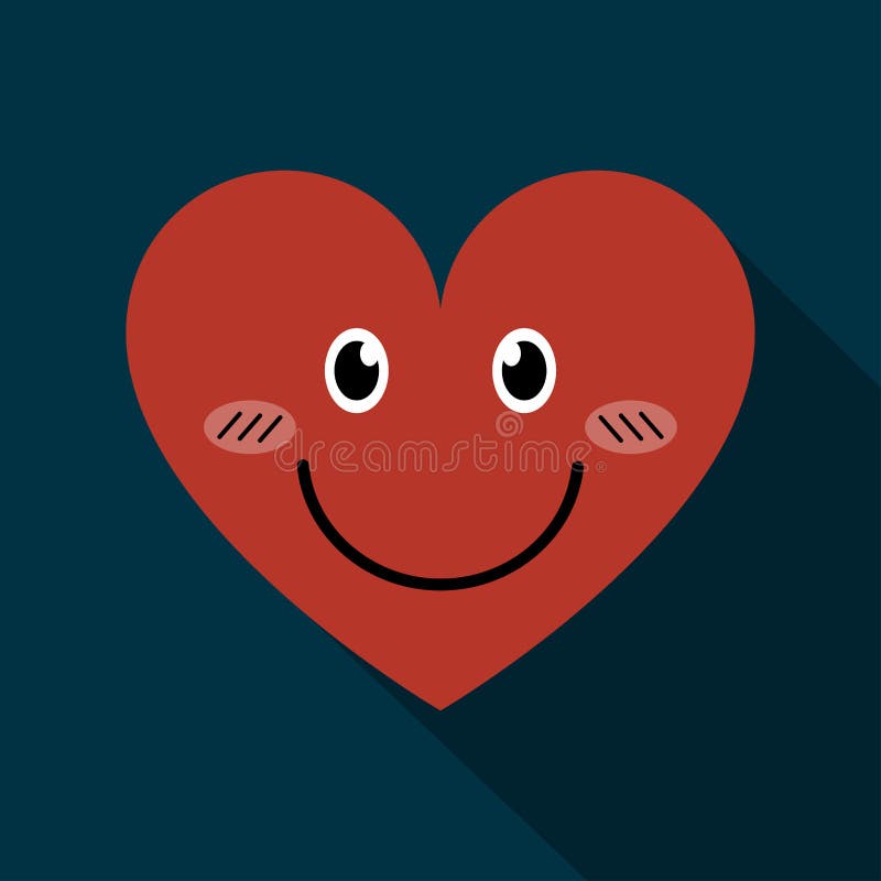 Heart icon stock vector. Illustration of romantic, smile - 100048305