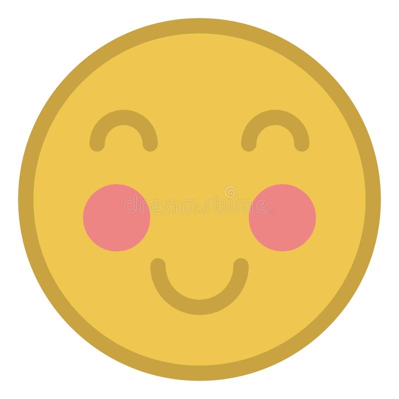 Cute smiley face, icon stock vector. Illustration of comic - 260374283