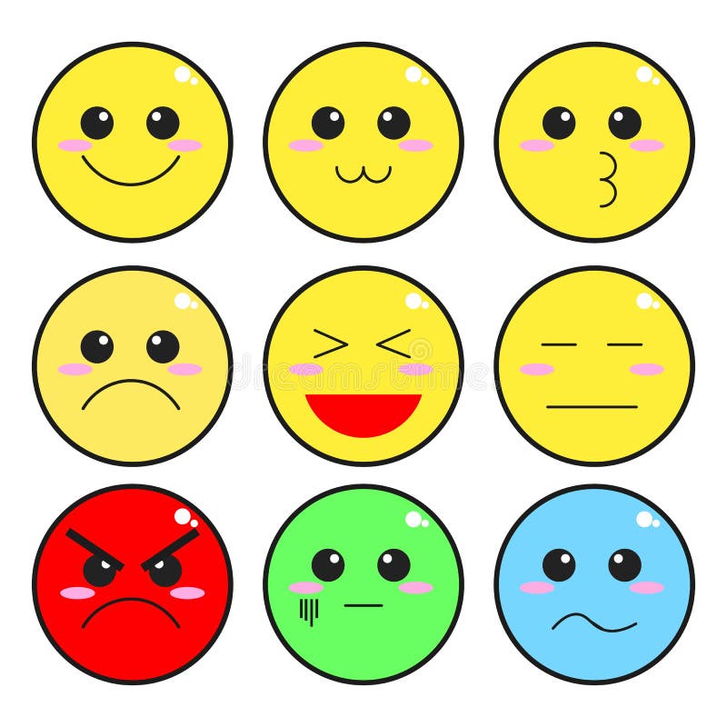 Cute Smiley Icons stock illustration. Illustration of smiley - 78310346