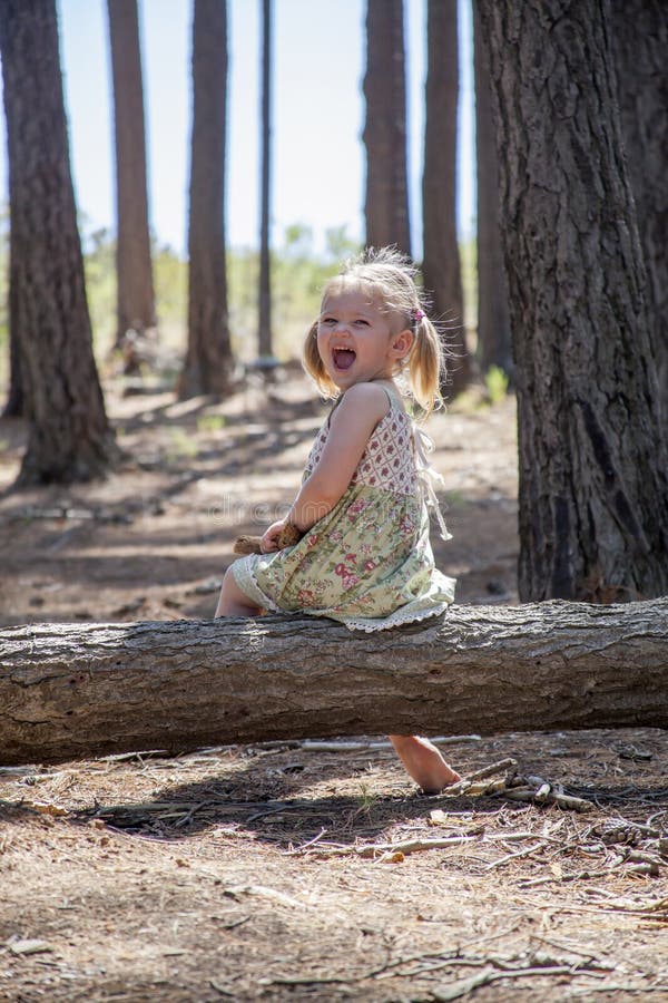 She is Cute, Smiling Blond Girl Stock Photo - Image of landscape ...