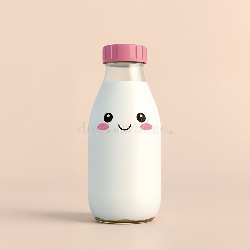 Cute Smiling Cartoon Bottle: a Whimsical Representation of Joy and ...