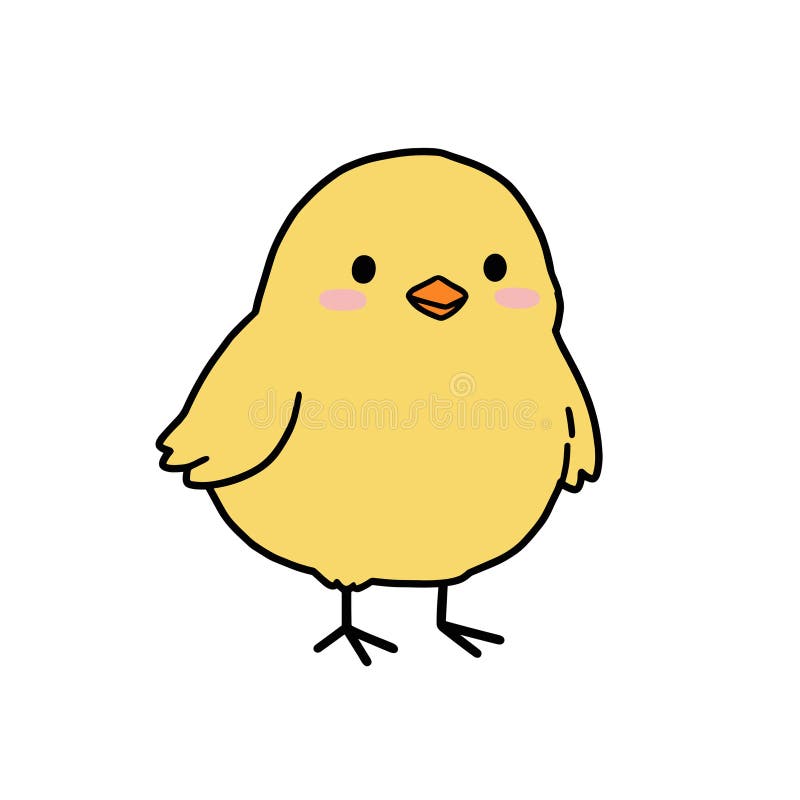 Cute Smiling Chick Celebrating Easter Stock Illustration - Illustration ...