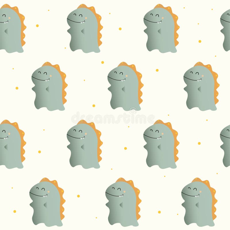 Cute Smiling Dinosaur with White Teeth Stock Vector - Illustration of ...