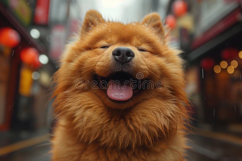 Cute smiling dog stock illustration. Illustration of happy - 307529897