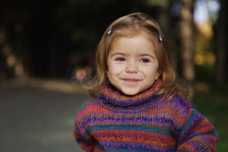 Cute smiling girl stock image. Image of autumn, laughing - 11285821