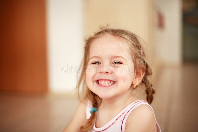 Cute smiling girl stock photo. Image of toddler, sincere - 2265382