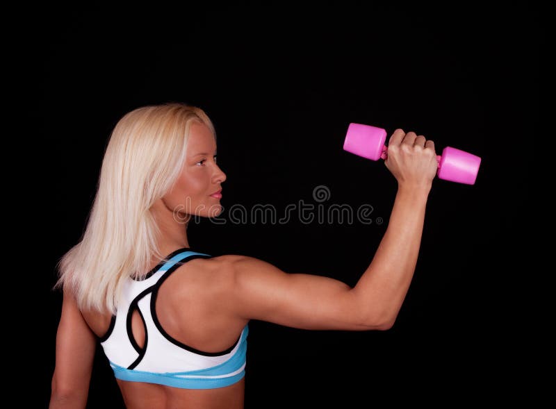 Cute Smiling Girl Exercising Stock Photo - Image of exercise, athlete ...