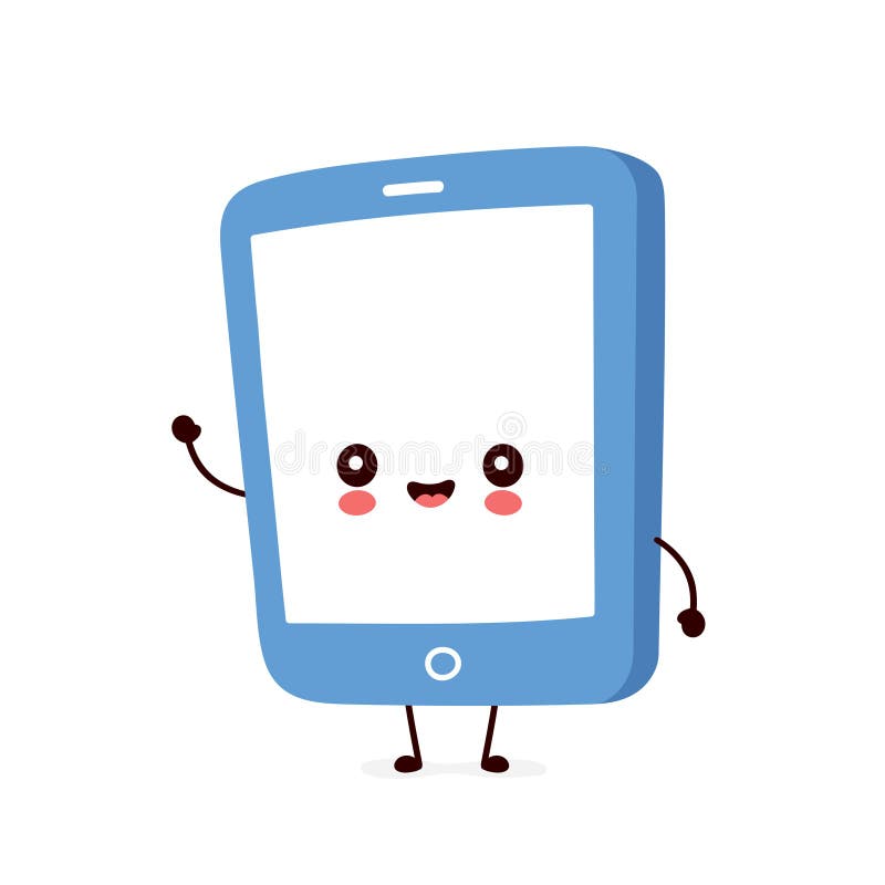 Happy Mobile Phone Mascot Character Stock Vector - Illustration of ... Happy Mobile Phone Mascot Character Stock Vector - Illustration of ...