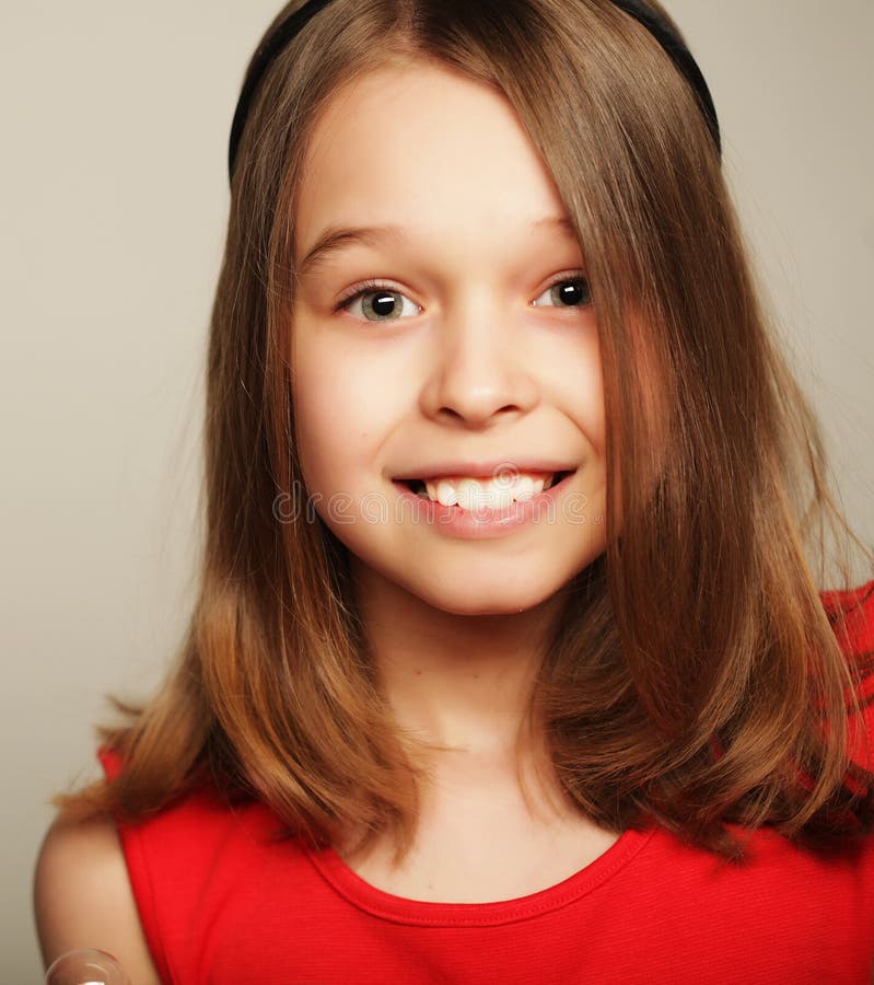 Cute smiling little girl stock image. Image of model - 97654381