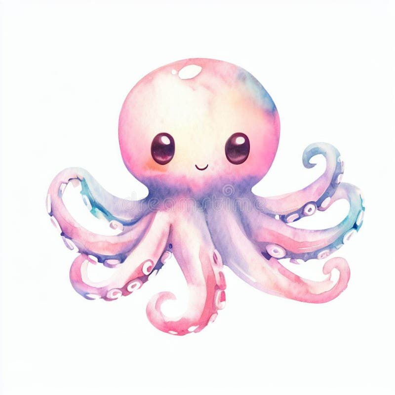 Cute Purple Smiling Octopus Stock Illustrations – 129 Cute Purple ...
