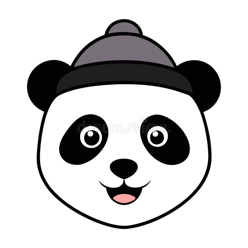 Cute Smiling Panda Head Vector Art Stock Vector - Illustration of baby ...