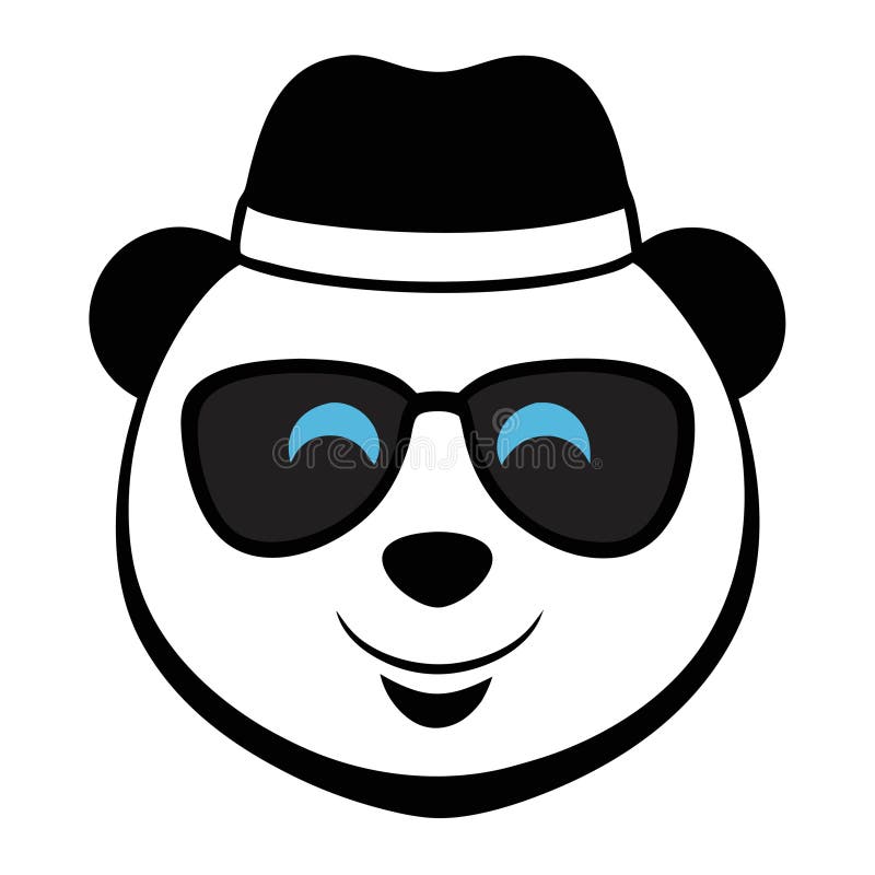 Cute Smiling Panda Head Vector Art Stock Vector - Illustration of drawn ...