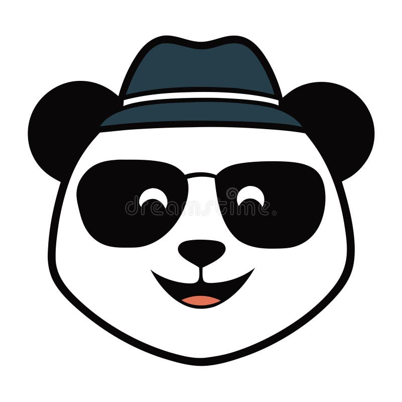 Cute Smiling Panda Head Vector Art Stock Vector - Illustration of drawn ...
