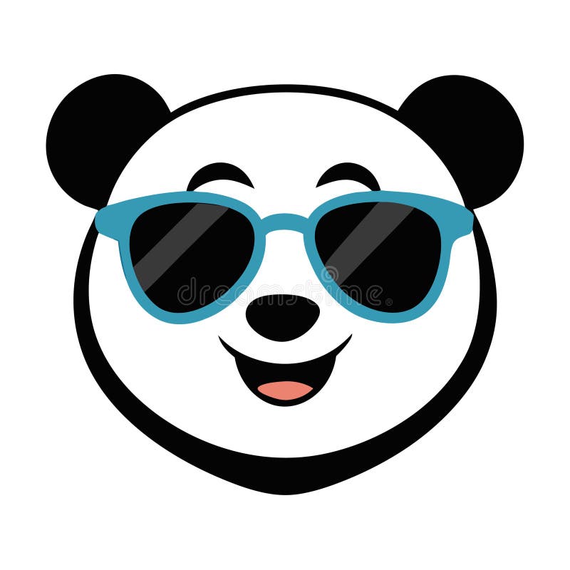 Cute Smiling Panda Head Vector Art Stock Vector - Illustration of baby ...