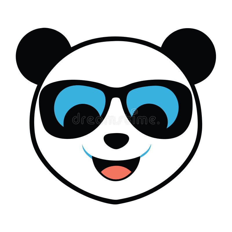 Cute Smiling Panda Head Vector Art Stock Vector - Illustration of smile ...